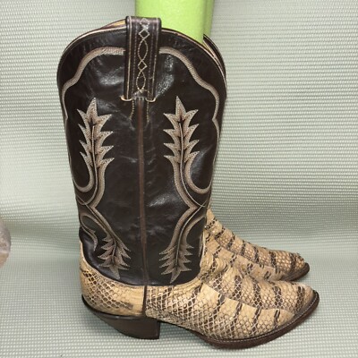 Vintage TONY LAMA Python Snakeskin Leather Cowboy Boots Men’s Size 9.5D ...
