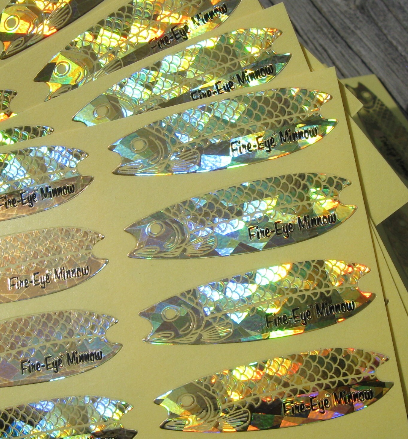 Holographic Fire Eye Minnow Replacement Decals Size 4-4.5 Lot of 96 ...