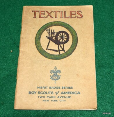 1935 BOY SCOUT MERIT BADGE BOOK - TEXTILES | eBay