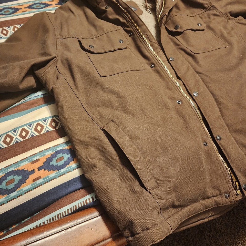 Ridgecut Toughwear Brown Sherpa Lined Coat Jacket Mens Size 3XL | eBay