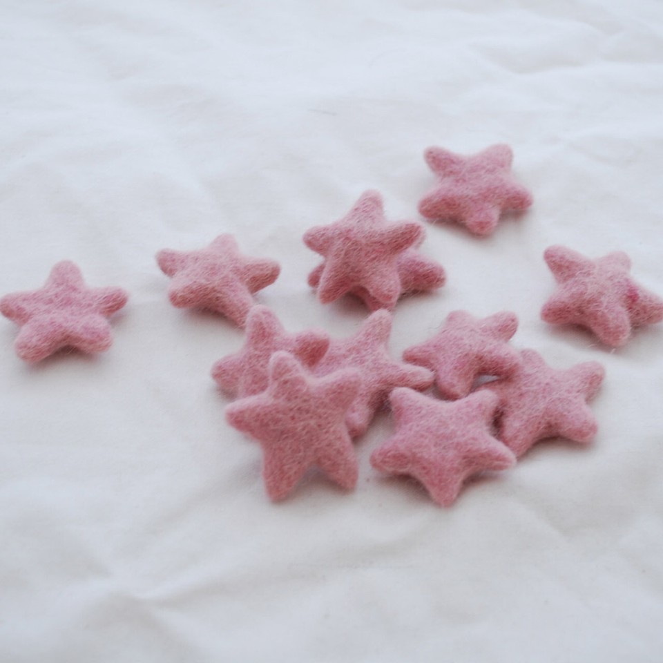 100% Wool Felt Stars - 10 Felted Stars - 90 Colours to choose | eBay