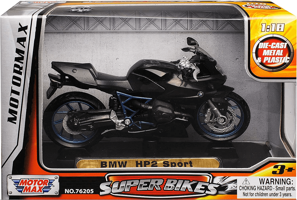 BMW HP2 Sport Black Motorcycle Model, Motormax Scale 1:18 | eBay
