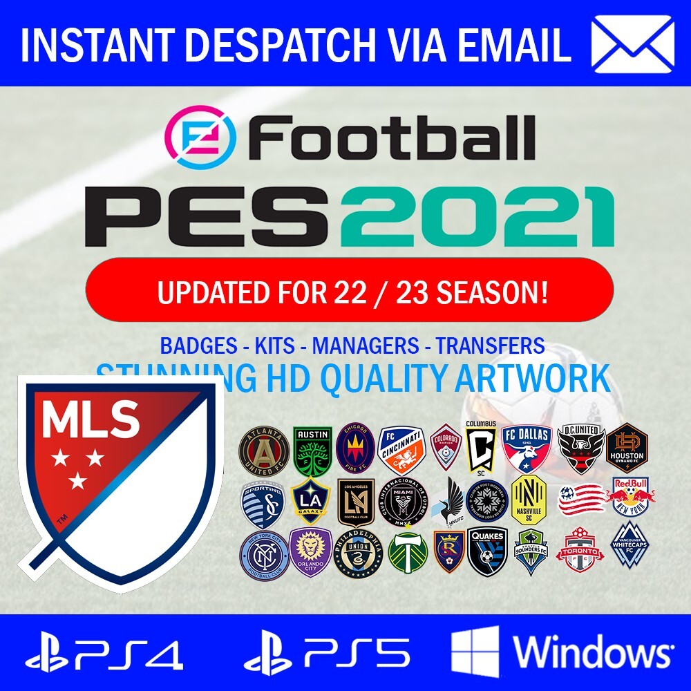 eFootball PES 2021 MLS Option File 22/23 SEASON KITS & TRANSFERS PS4 ...