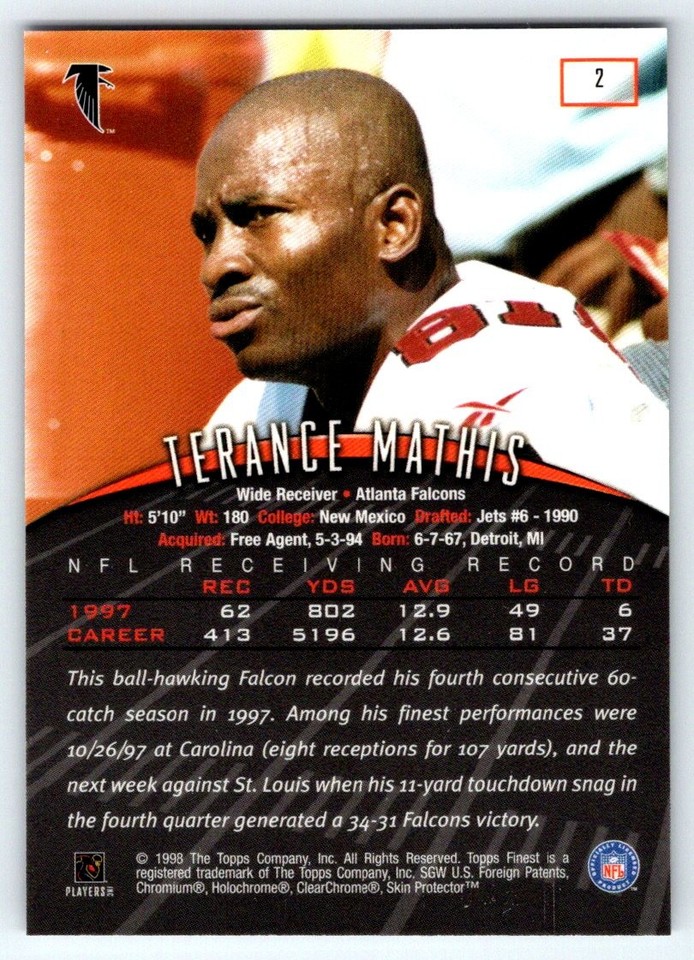 1998 Finest Terance Mathis #2 | eBay
