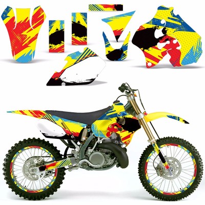 Decal Graphic Kit Suzuki RM 250 RM250 Dirt Bike Number Backgrounds Deco ...