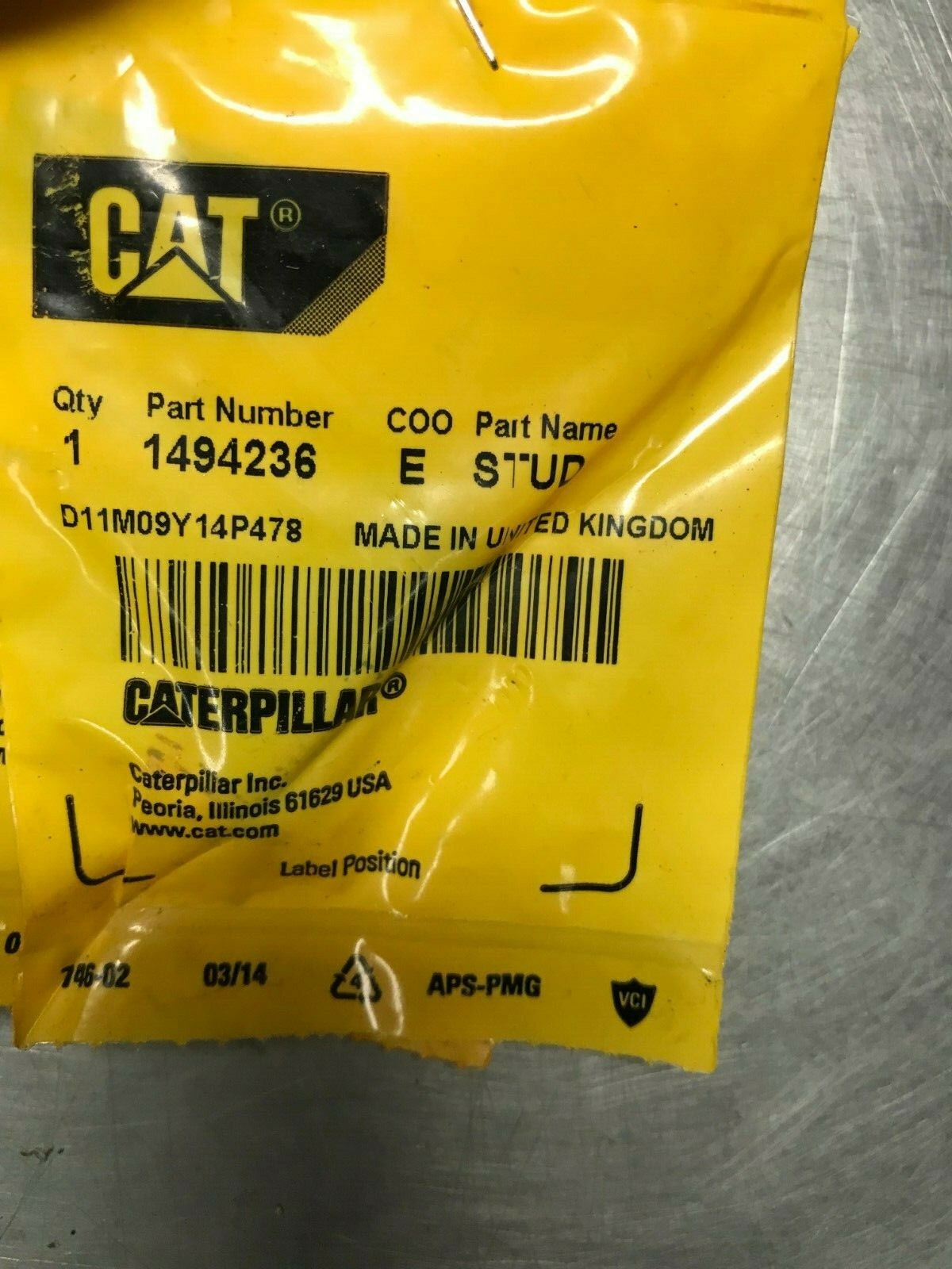 1494236 GENUINE CAT STUD CATERPILLAR 149-4236 | eBay