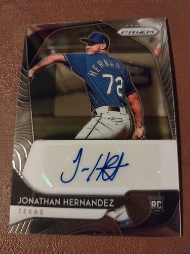 2020 JONATHAN HERNANDEZ PANINI PRIZM AUTOGRAPHED AUTO ROOKIE CARD RC # ...