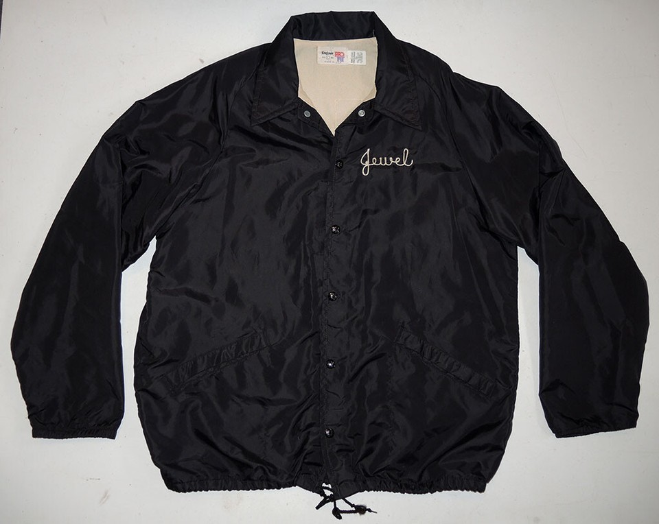 Vtg 60s/70s Nylon Bowling Jacket L Chain Stitch Embroidery Oakland Team ...