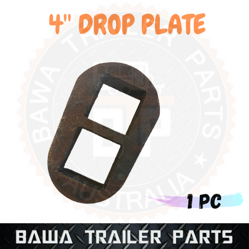 1 x 4 INCH Drop Plate 45mm x 45mm to suit 45mm Square Trailer Axle ...