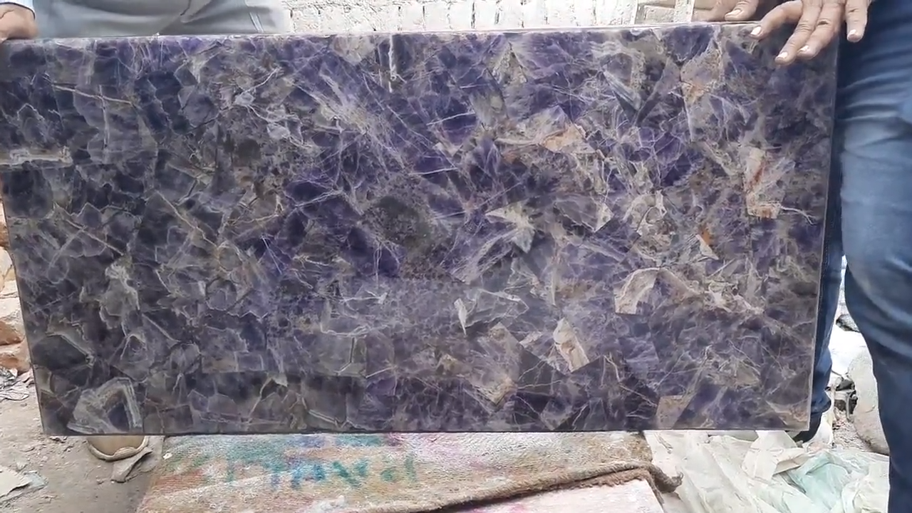 Amethyst Counter Top Slab, Amethyst Stone Table Top, Decor Mystical ...