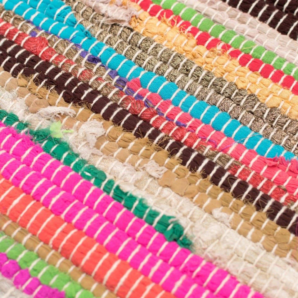 ⭐ Chindi Rag Rug Recycled Handloom Multicoloured Braided Runner Carpet ...