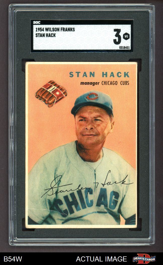 1954 Wilson Franks Stan Hack Cubs SGC 3 - VG | eBay