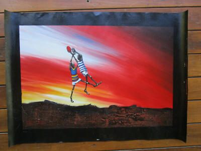 Australia AFL Art painting by Andy baker Canvas original outback bush ...