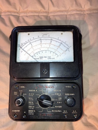 Simpson Electric Model 260 Ohm Multi-Meter VINTAGE Works! | eBay