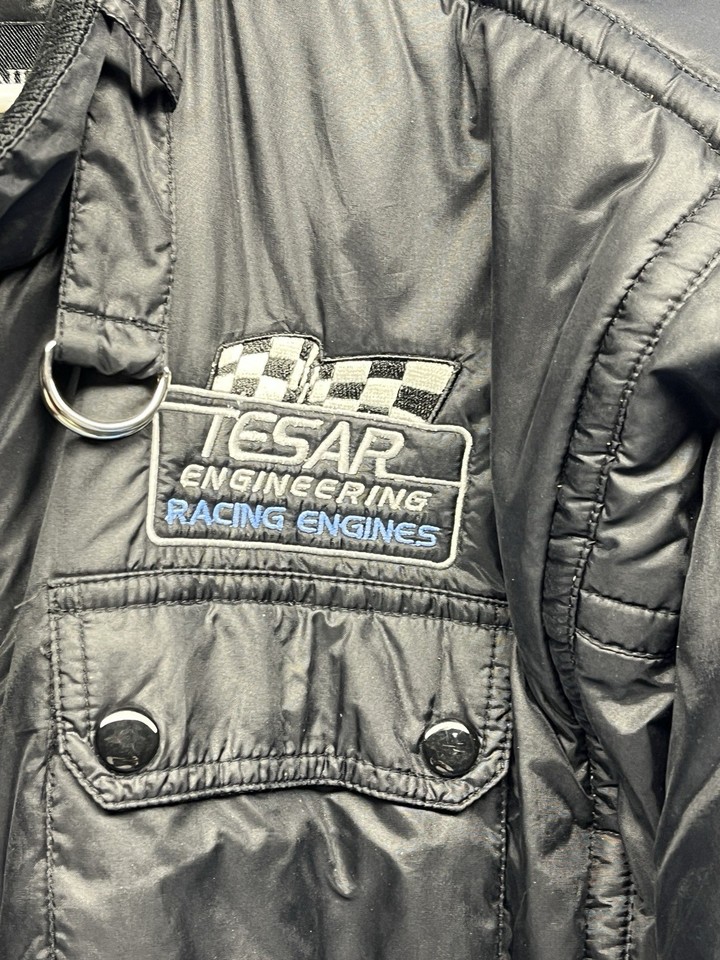 Vintage Tesar Engineering Racing Engines Black Insulated Men's Jacket ...
