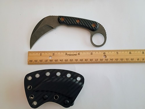 EDC Karambit Aus-10 Fixed Blade Kydex Sheath G10 | eBay