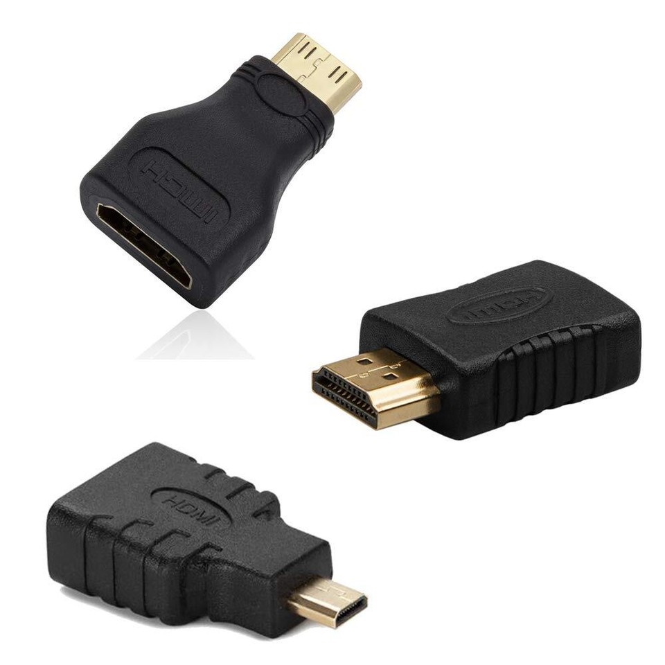 Hdmi Adapters Kit (7 Adapters) Mini Hdmi to Micro Hdmi Male to Female ...