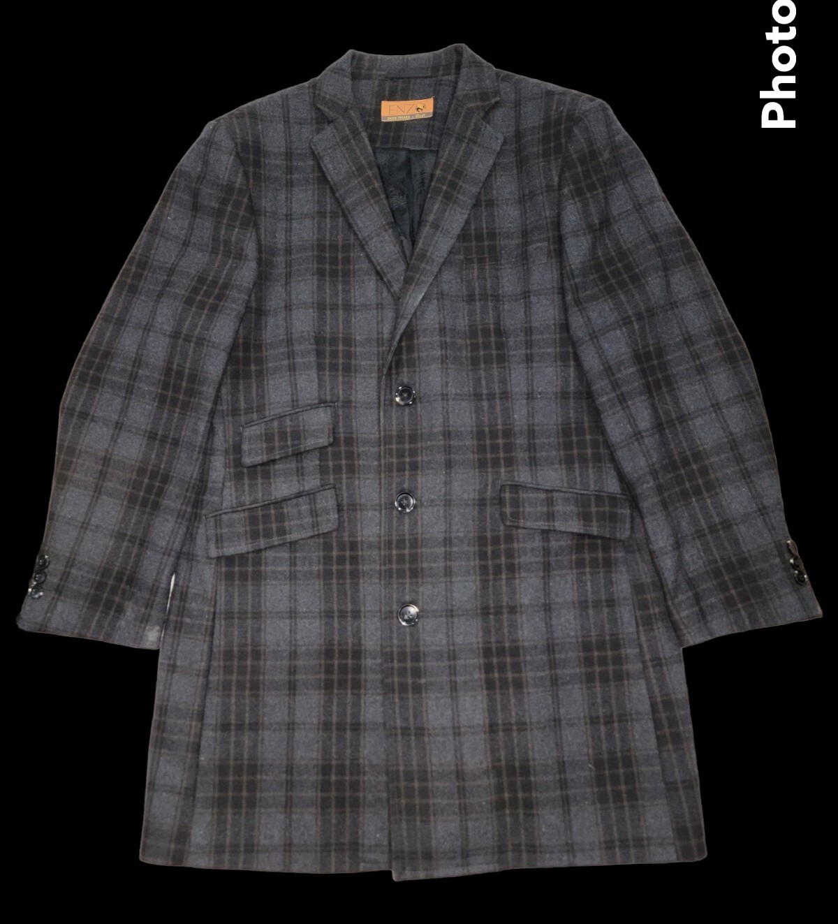 Enzo Tovare Italy Luxe Mens 46L Car Coat Pea Coat Woo… - Gem