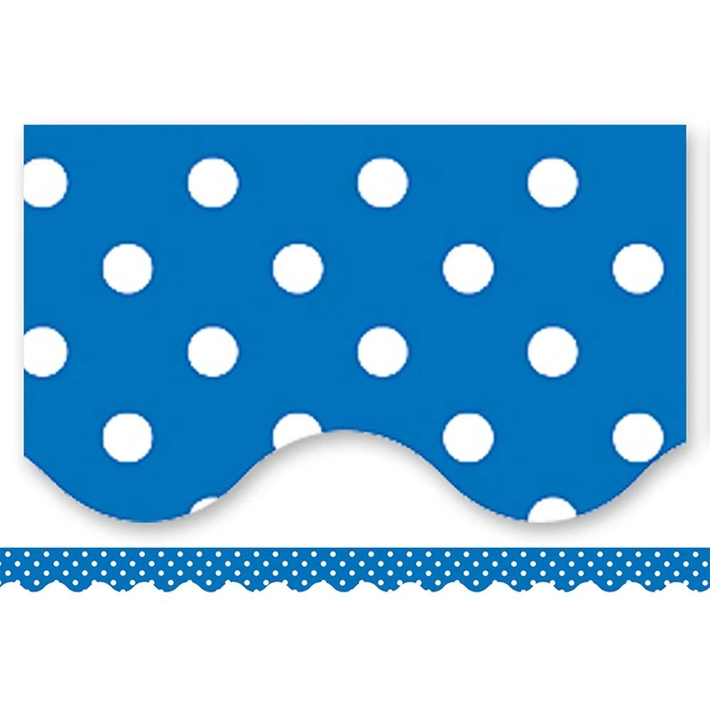 Blue Polka Dot Border