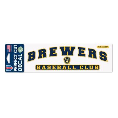 Milwaukee Brewers Baseball Club 3"x10" Perfect Cut Decal [NEW] MLB ...