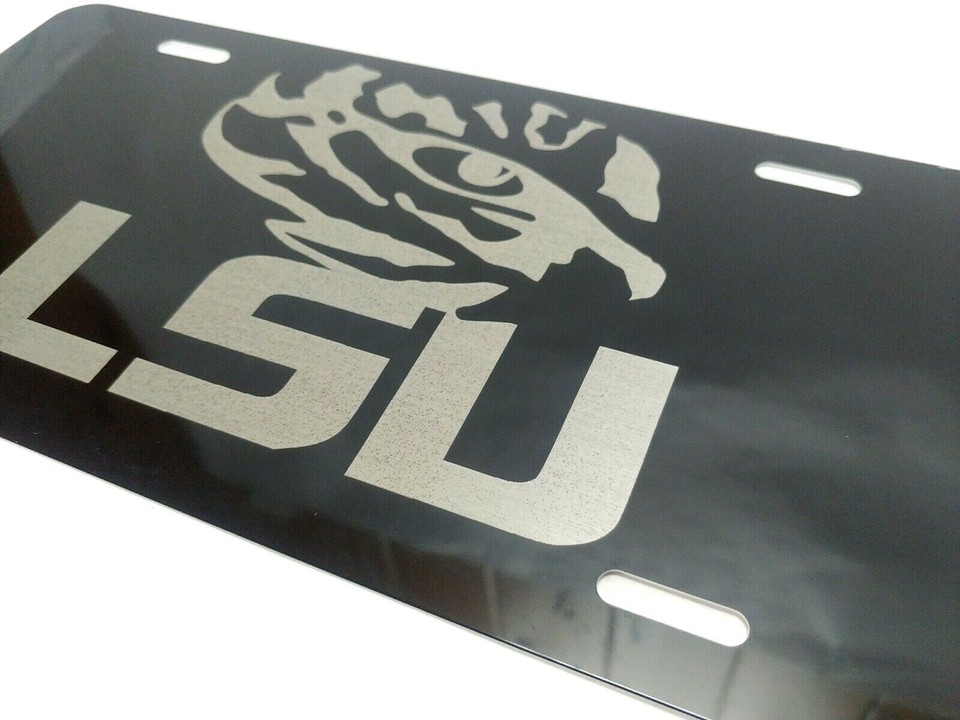 LSU Tigers Aluminum License Plate Laser Etched Car Front Tag Man Cave ...