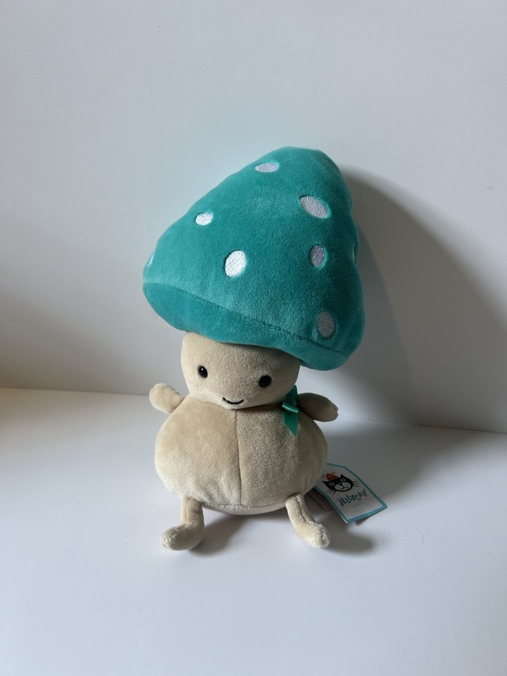 Jellycat Fun Guy Bertie Soft Collectible Plush Toy Fungi Blue Mushroom, 8-inch | eBay