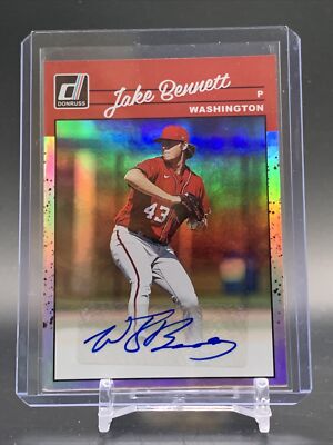 2023 DONRUSS JAKE BENNETT 1990 RETRO ROOKIE AUTO SILVER SP WASHINGTON ...