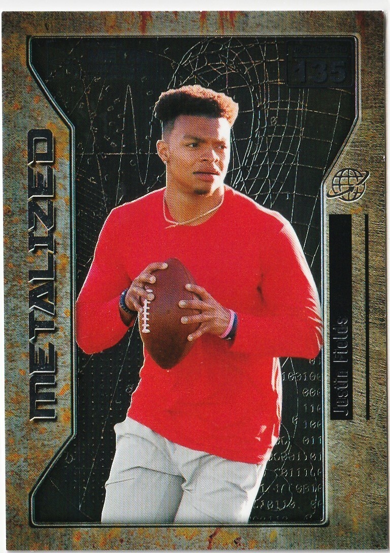 JUSTIN FIELDS ROOKIE CARD - 2021 Skybox Metal Universe Metalized #135 ...
