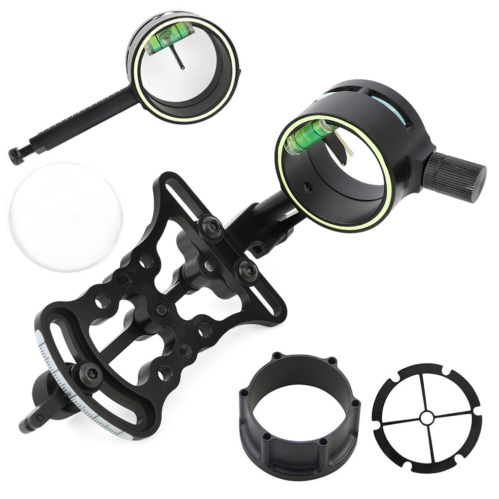 AMEYXGS Archery Sight Compound Bow Single 1 Pin 4X 6X 8X Lens 0.019 ...