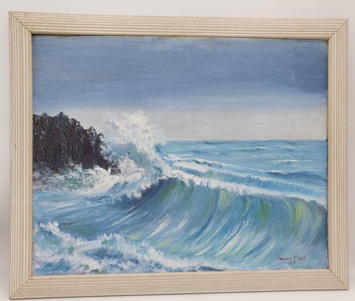 Frances Clark 1985 Ocean Wave Hand Painted Oil Painting | eBay