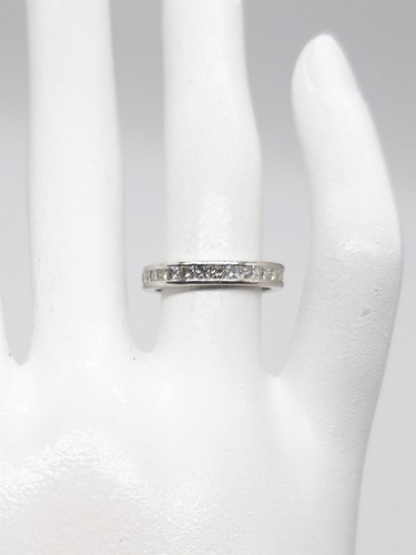 $3400 Signed BIRKS 1ct VS G Princess Cut Diamond Platinum Wedding Band ...