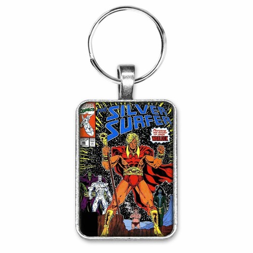 The Silver Surfer #46 Cover Key Ring or Necklace Adam Warlock Comic ...