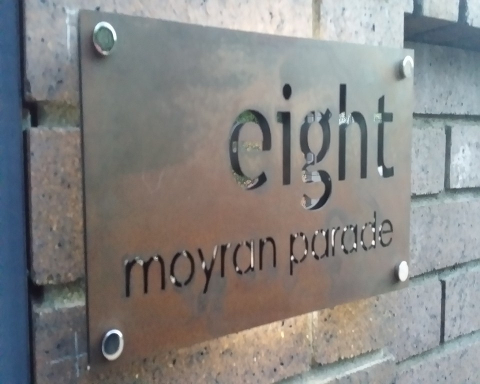 Rusted Steel Corten Steel Letter Box Sign Plaque Laser Cut Size: 450mm ...