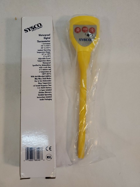 Sysco waterproof digital thermometer 9594193 for sale online | eBay