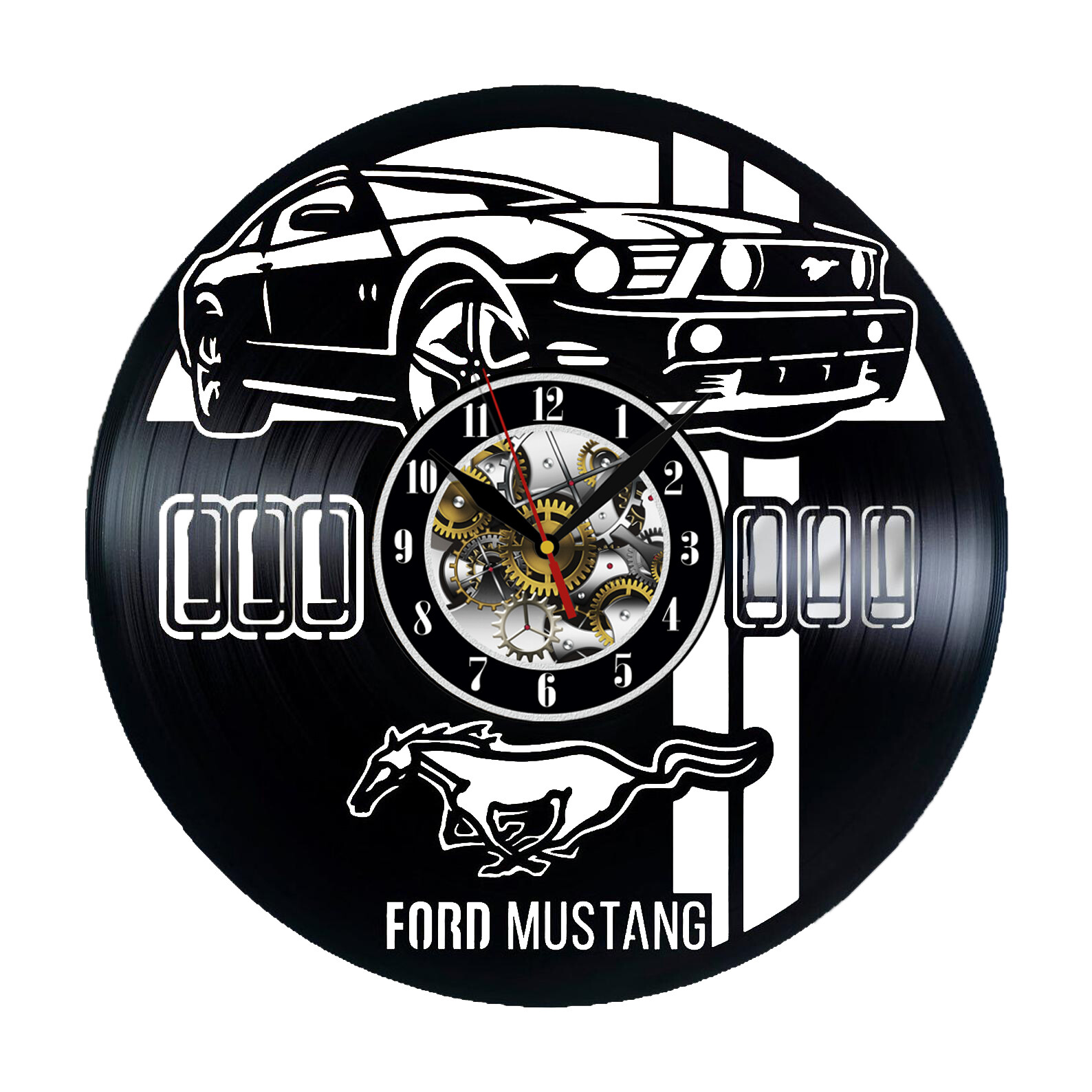 Ford Mustang Wall Clock Records Decor Gift Christmas Birthday Holiday ...