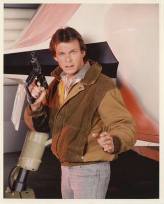 Marc Singer V 1980's TV Sci Fi Portrait Holding Weapon Vintage 8x10 ...