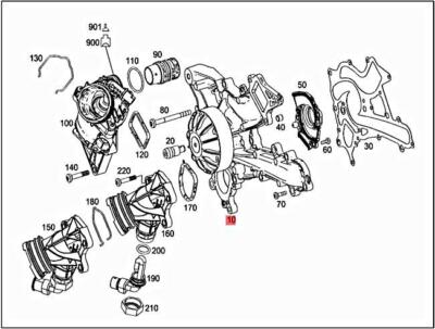 Genuine MERCEDES Water pump 2762000801 | eBay
