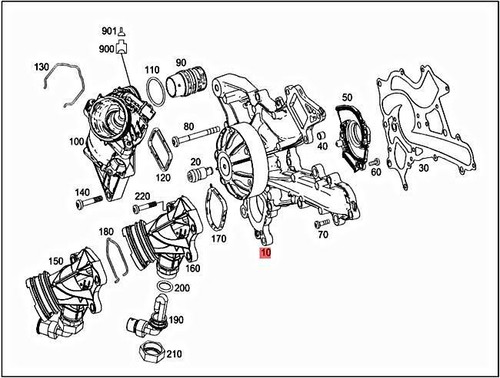 Genuine MERCEDES Water pump 2762000801 | eBay