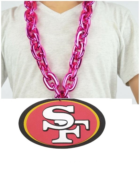 New NFL SAN FRANCISCO 49ERS Fan Chain Necklace Foam - PICK YOUR CHAIN ...