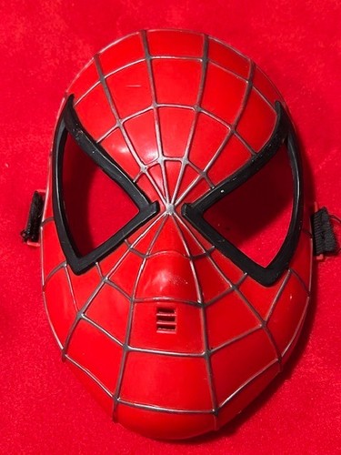 Vintage Spider-Man Plastic Costume Mask – Marvel Superhero Dress Up ...