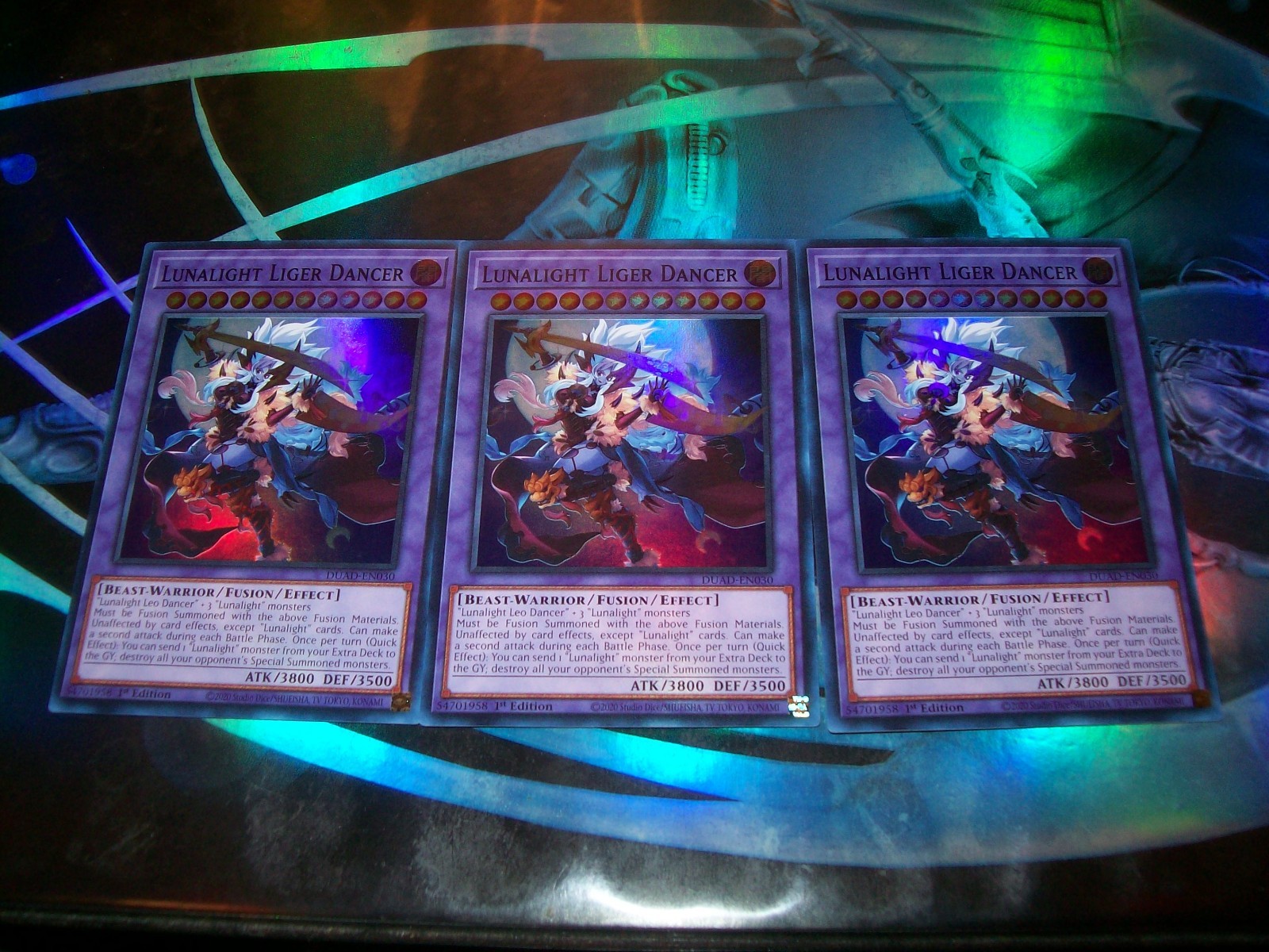 3x Lunalight Liger Dancer 1st Edition Super Rare DUAD-EN030 Yu-Gi-Oh ...