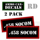 458 SOCOM Ammo Decal Sticker Set bullet ARMY Gun Can Box safety Hunt 2 ...
