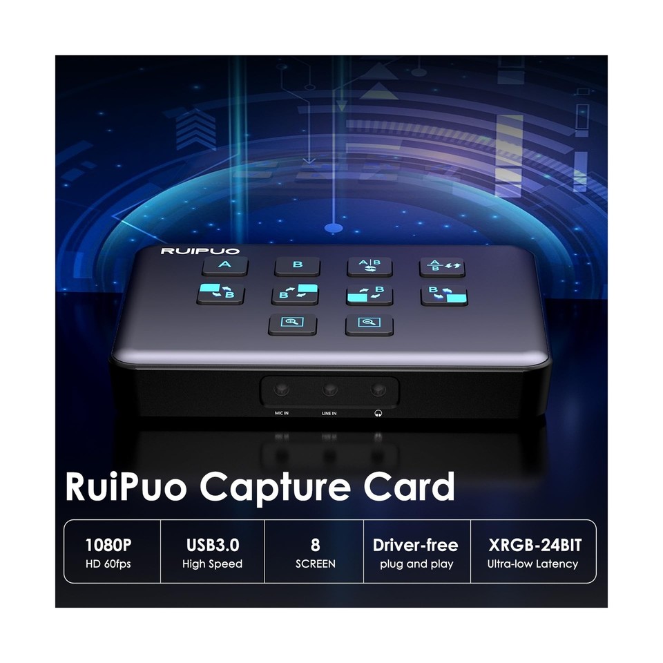 HDMI Live Stream Switcher, 4K 60HZ video capture card USB c HDMI to USB ...