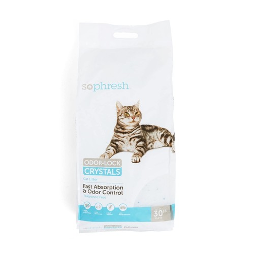 So Phresh 30 LBS Odor Lock Crystal Cat Litter Advanced Moisture Control ...