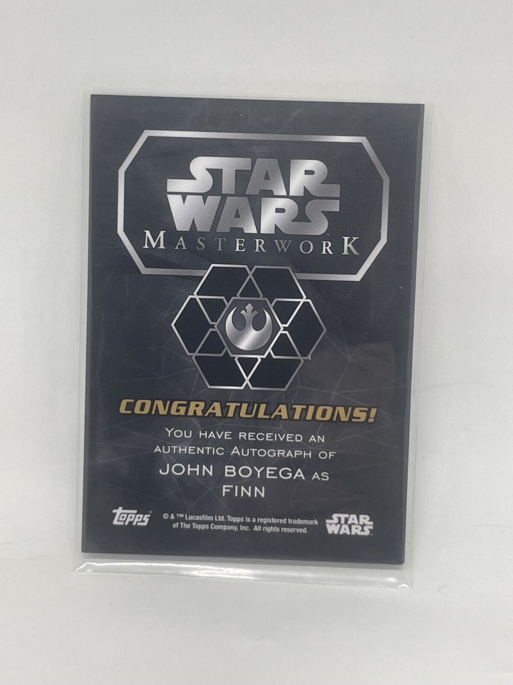 2016 Topps Star Wars Masterwork John Boyega as Finn Canvas Autograph ...