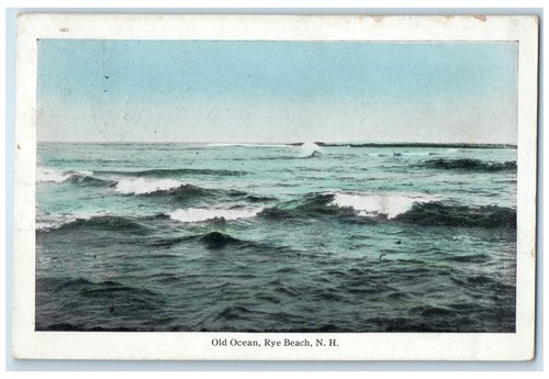 1916 Old Ocean High Waves Island Rye Beach New Hampshire NH Antique ...