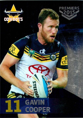 2015 NORTH QUEENSLAND COWBOYS NRL Premiers Card GAVIN COOPER | eBay