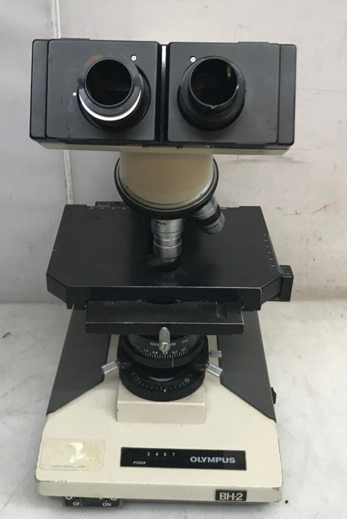 Olympus BH2 BHT BHTU Binocular Microscope with 2 Objectives FOR PARTS ...