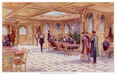 French Line SS La Provence 1st Class Cafe 11 x 17 | eBay