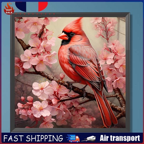 5D DIY Full Round Drill Diamond Painting Cardinal Home Art Decoration ...